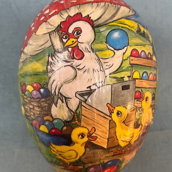 Holiday | Vintage Paper Mache Easter Egg Made In German Democratic ...